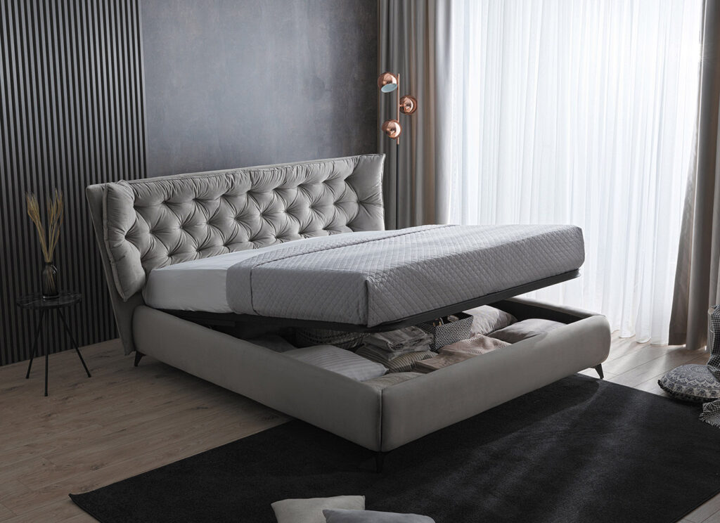 Somiera rabatabila+pistoane+spatiu depozitare paturi(Porto, Rubix ...